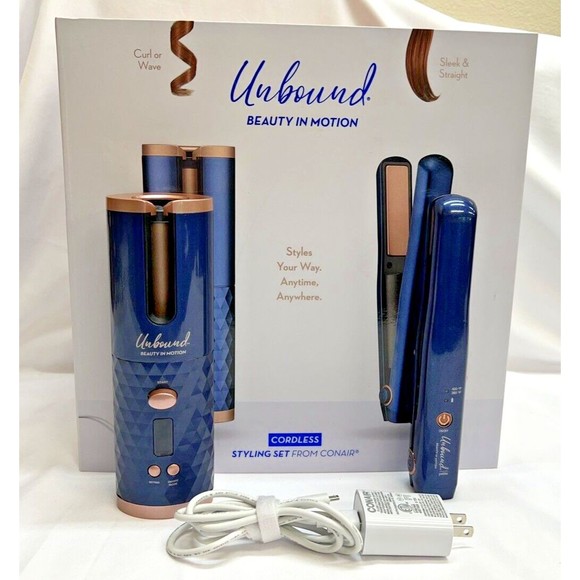 Conair | Hair | Conair Unbound Cordless Styling Set Auto Curler Flat ...